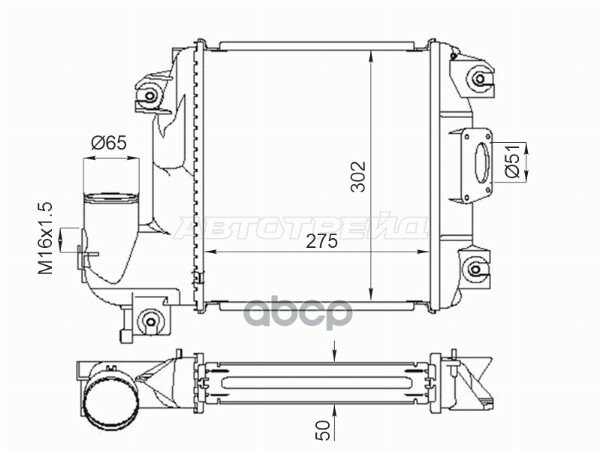 Интеркулер Toyota Hilux Pick Up 04-20 / Fortuner 15-20 Sat арт. ST-17940-0L060