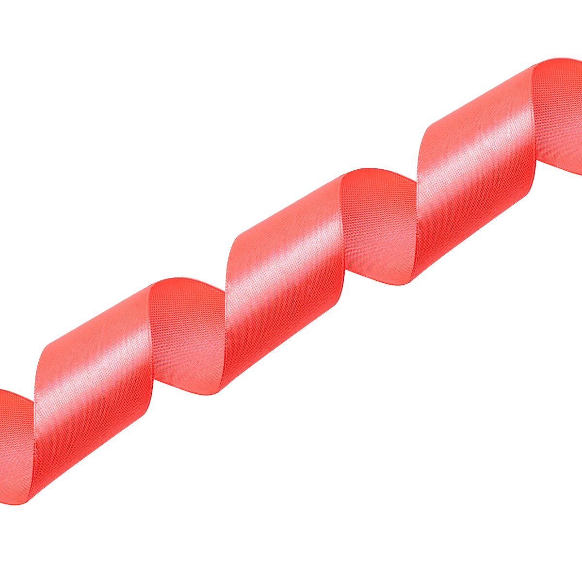 Лента атласная декоративная широкая Айрис, 5см*22,86м (024 коралловый)