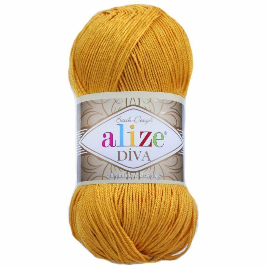 Пряжа Alize DIVA SILKY EFFECT 488 золото (5 мотков)