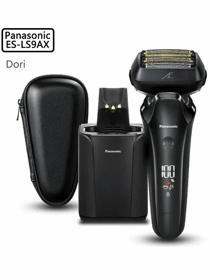 Panasonic Электробритва Panasonic ES-LS9AX, черно-серый, бирюзовый