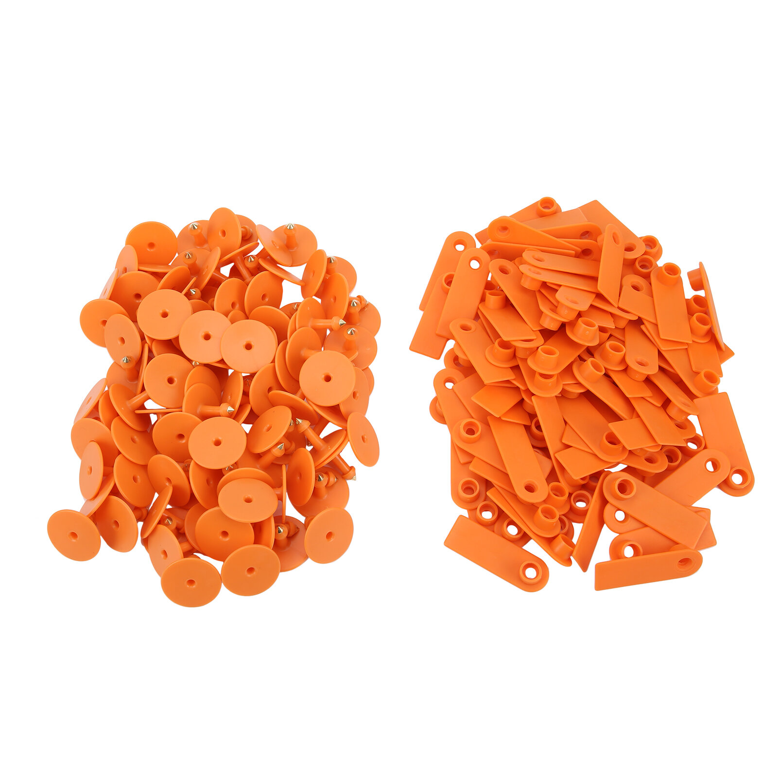 Пустые ушные бирки с животными, коза, овца, свинья, домашний скот, ТПУ ушные бирки для сельскохозяйственных животных, без букв, оранжевый