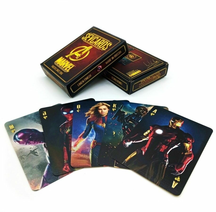 Игральные карты Марвел, 54 карты, для игр, коллекции и подарка