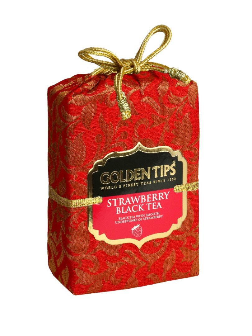 Чай индийский чёрный ТМ "Голден Типс" - Клубника, х/м, 100 гр.