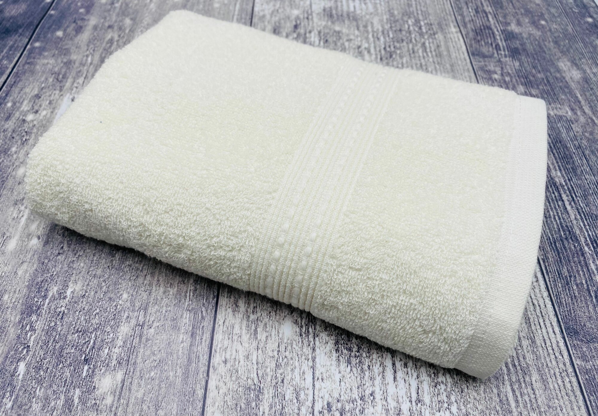 Полотенце махровое легкое для рук и лица, для ног однотонное Bonita Classic 45*90 см 400 г/м2 Белое