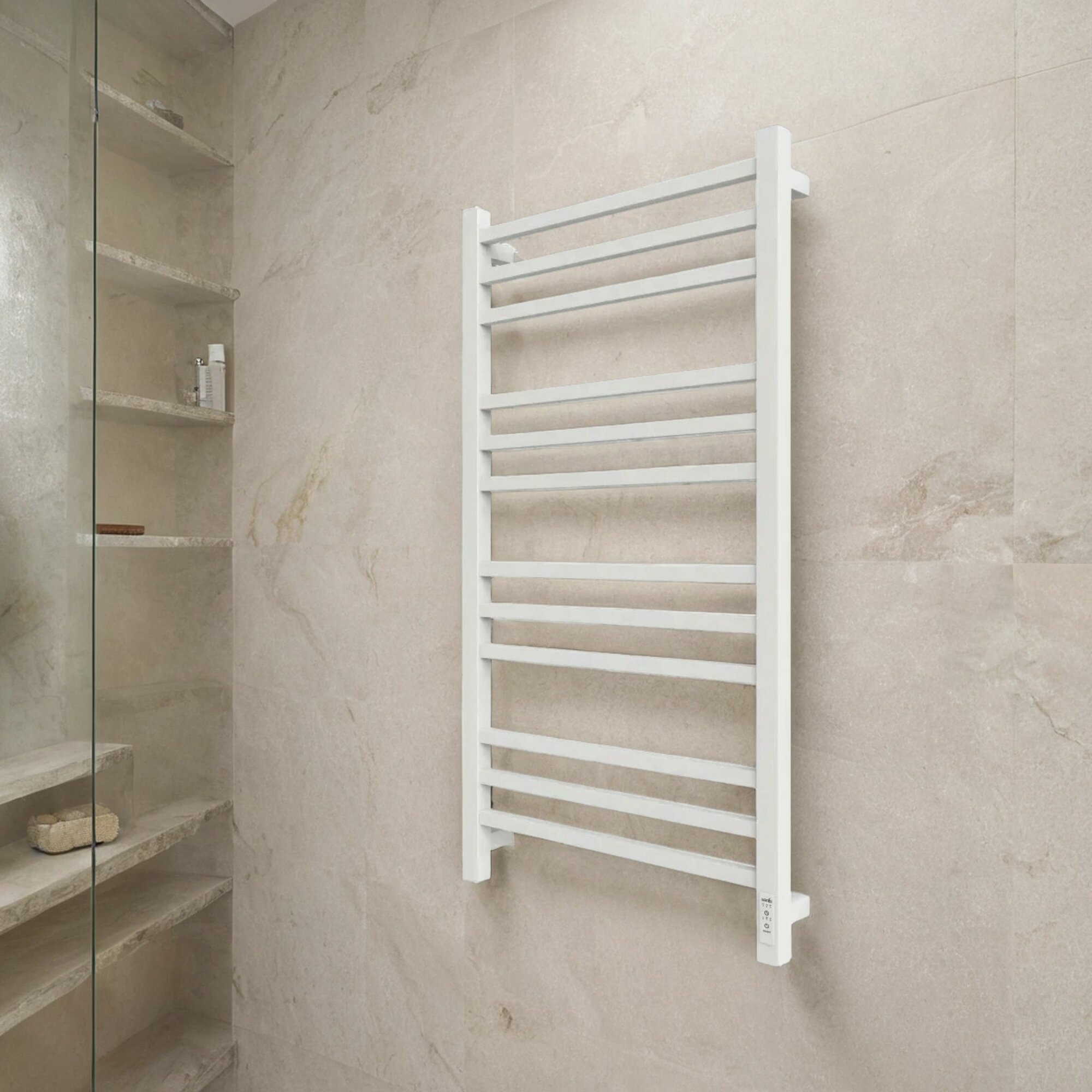 Полотенцесушитель электрический Alex GR-104 500x1000мм П12 с терморегулятором белый