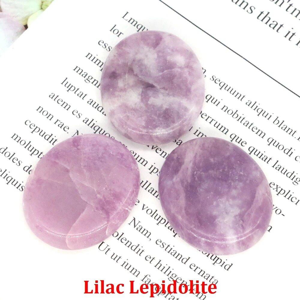 Камень для массажа Аметист Кристалл Фиолетовый, 20 PCS, Lilac Lepidolite