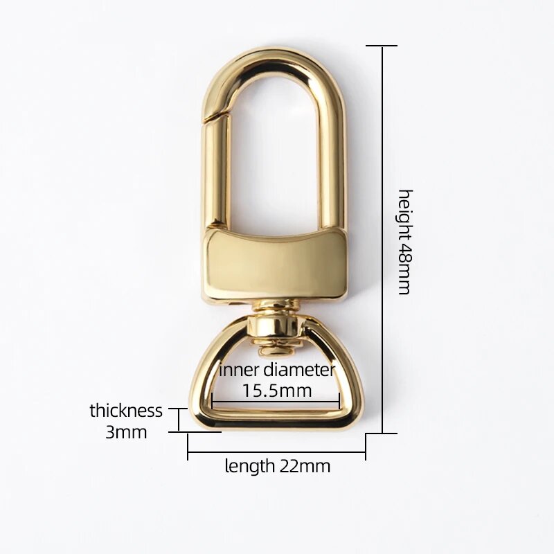 Металлическая пряжка-лобстер WUTA D Hook-Gold 15.5mm