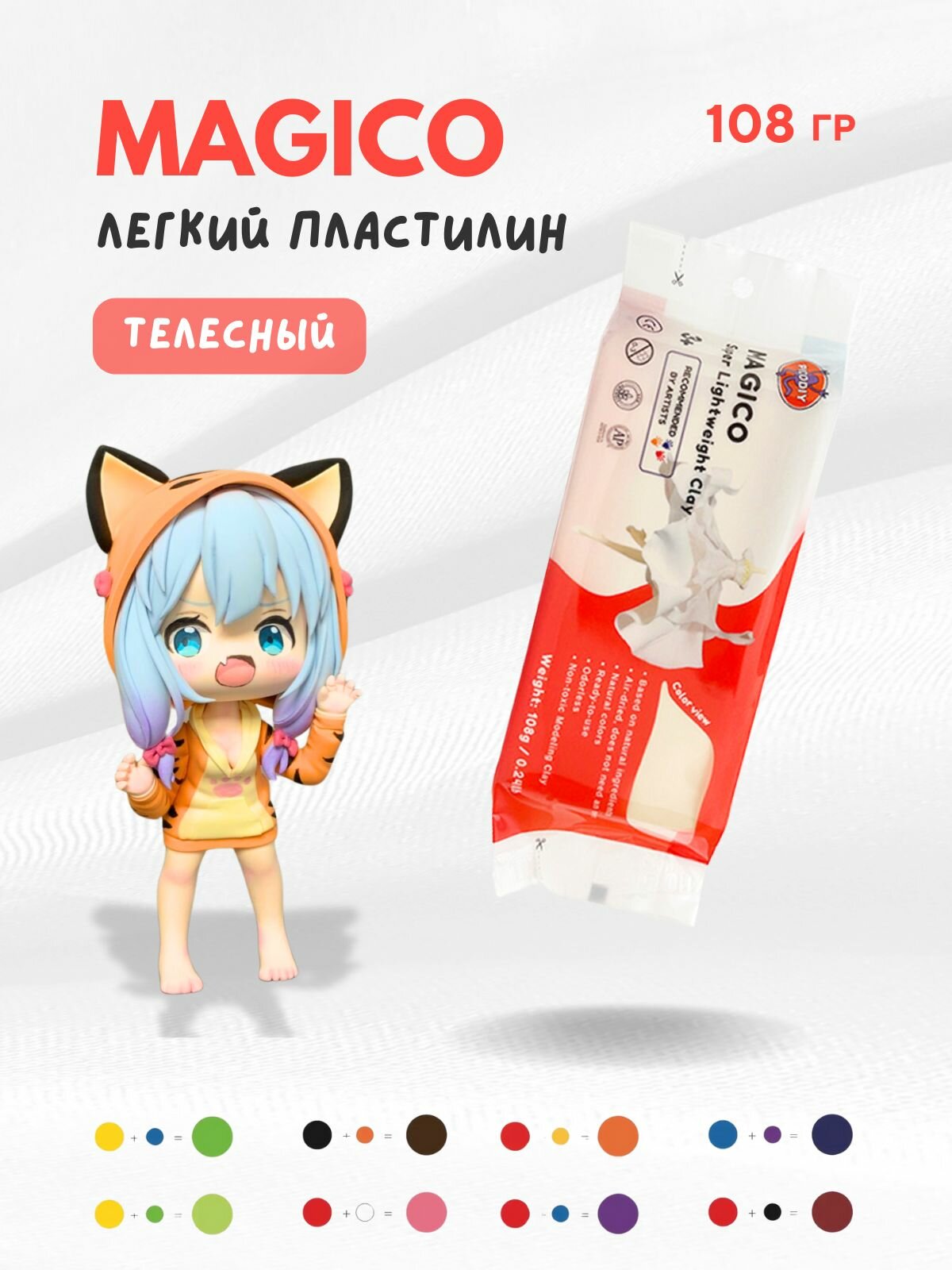 MAGICO легкая глина, создание фигурок аниме из глины