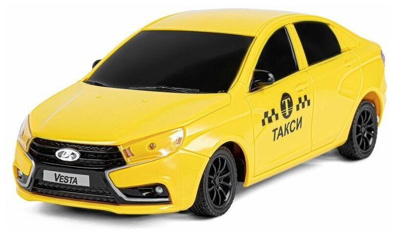 Радиоуправляемая машина AUTODRIVE Lada Vesta такси, 1/16, желтый, 40MHz, в/к 35 16,5 12,5см JB1168467