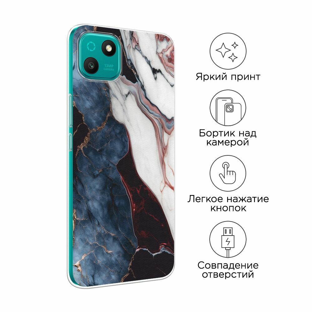 Силиконовый чехол на Wiko T10 / Вико Т10 с принтом "Благородный мрамор" — фото 1