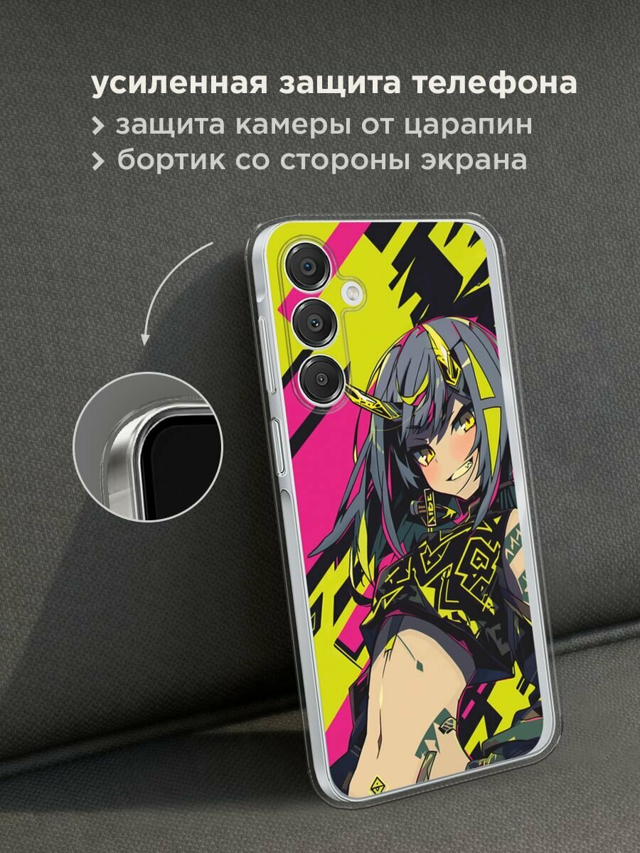 Чехол на Samsung Galaxy A16 / Самсунг А16 с принтом "Девушка в кибер костюме" — фото 1