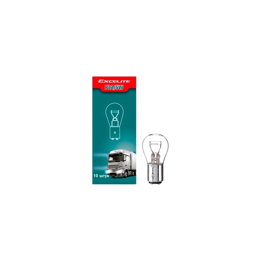 Лампа накаливания Excelite P21/5W ST 24V с бесцветным корпусом, бытовое применение, тип цоколя