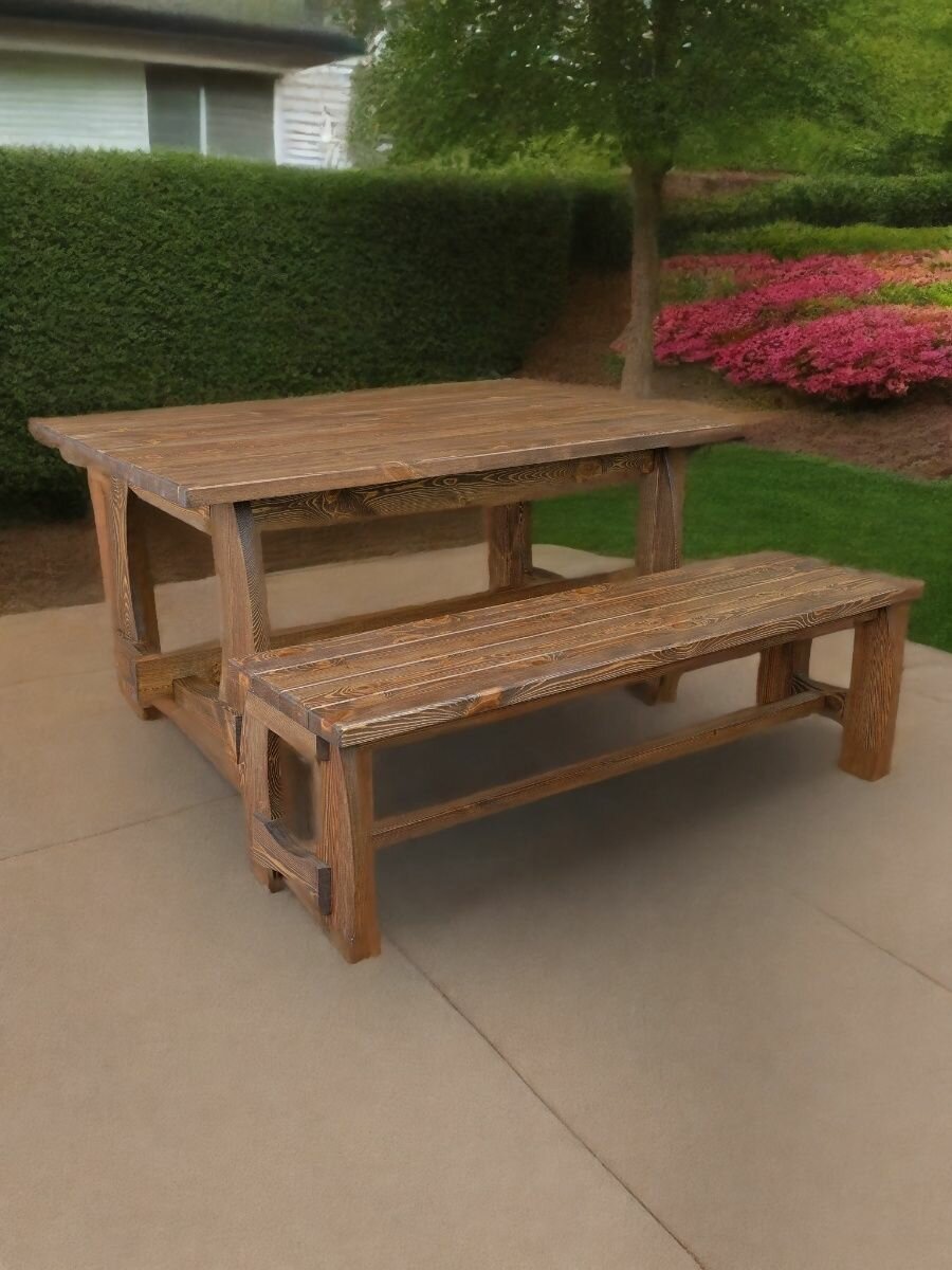 Лавка деревянная Ирбея №13 180х41х45 см. натуральное дерево, массив сосны