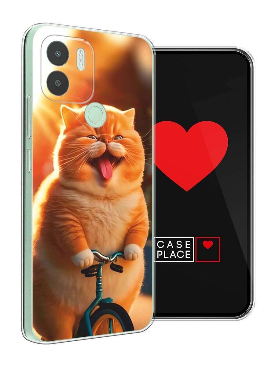 Чехол на Xiaomi Redmi A1+/Redmi A2+/Poco C51/C50 / Редми A1+ с принтом "Кот на велике" — фото 1