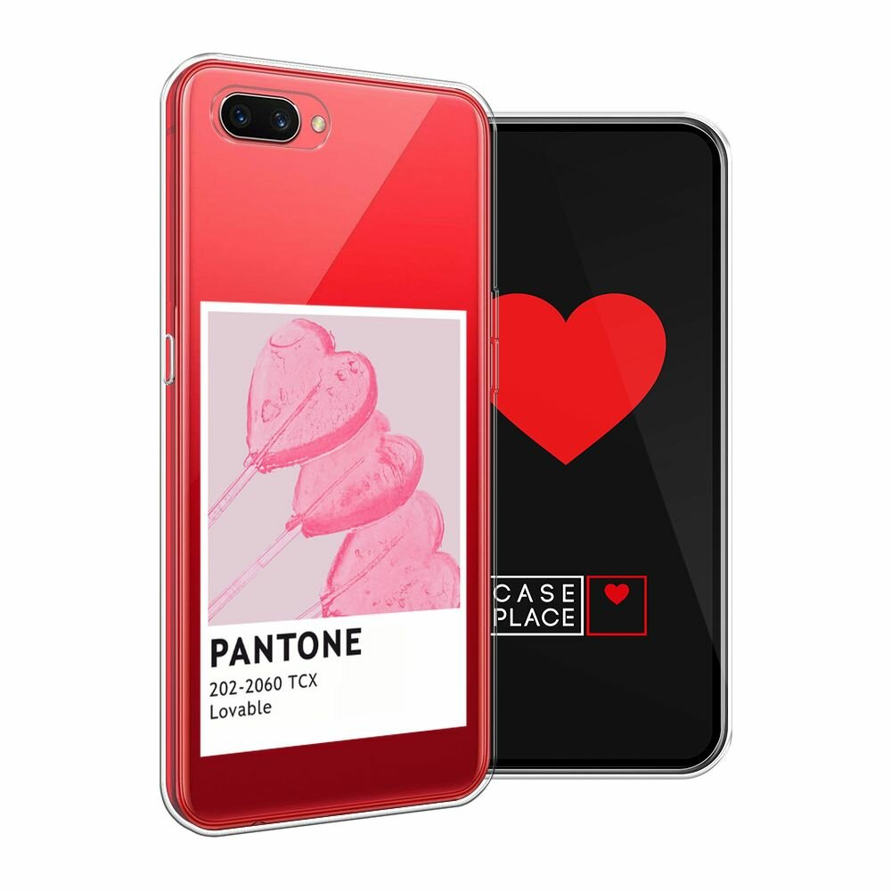 Чехол на Oppo A3s / Oppo A3s с принтом "Pantone Lovable 2 - 14 февраля", прозрачный — фото 1