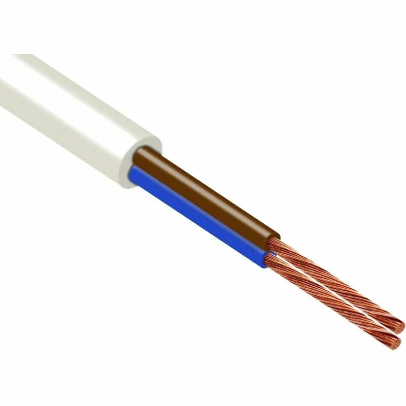 Провод ПВСнг(А)-LS 2х1,5 белый (100м/бухта) ПромЭл 13431230, 1477753