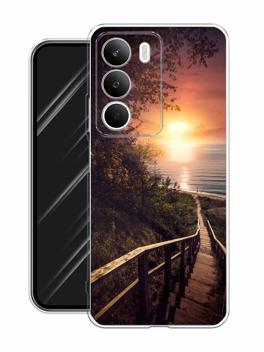 Силиконовый чехол на Realme C71/P3 Lite 4G / Реалми С71/P3 Лайт 4G с принтом "Мост у воды" — фото 1