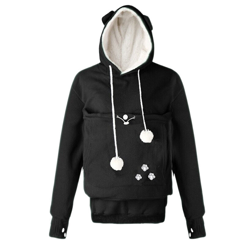 Модная толстовка с капюшоном для домашних животных, кошка, собака, кенгуру, с большим карманом, пара, куртка с длинным рукавом