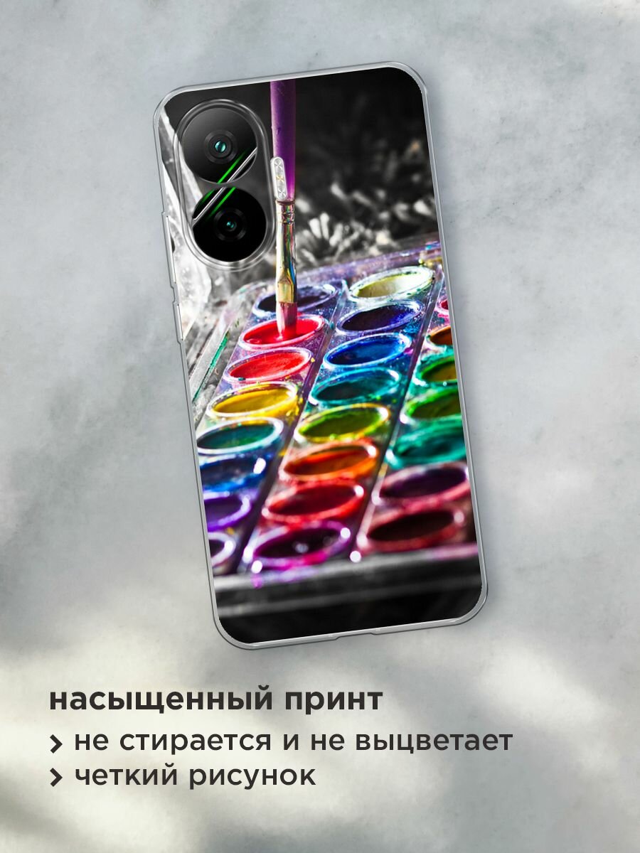 Силиконовый чехол на Poco F7 / Поко F7 с принтом "Палитра красок" — фото 1