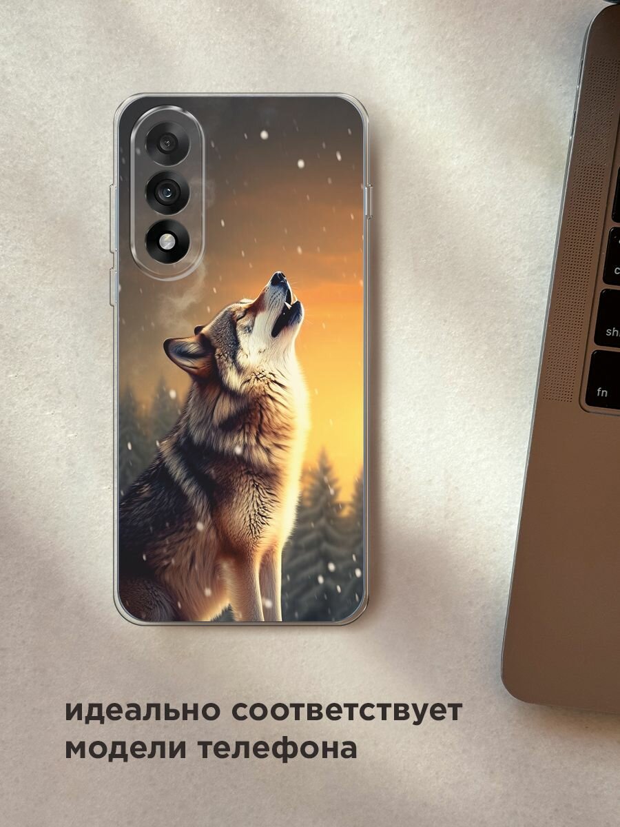 Чехол на OnePlus Nord 5 / Ван Плас Норд 5 с принтом "Воющий волк" — фото 1
