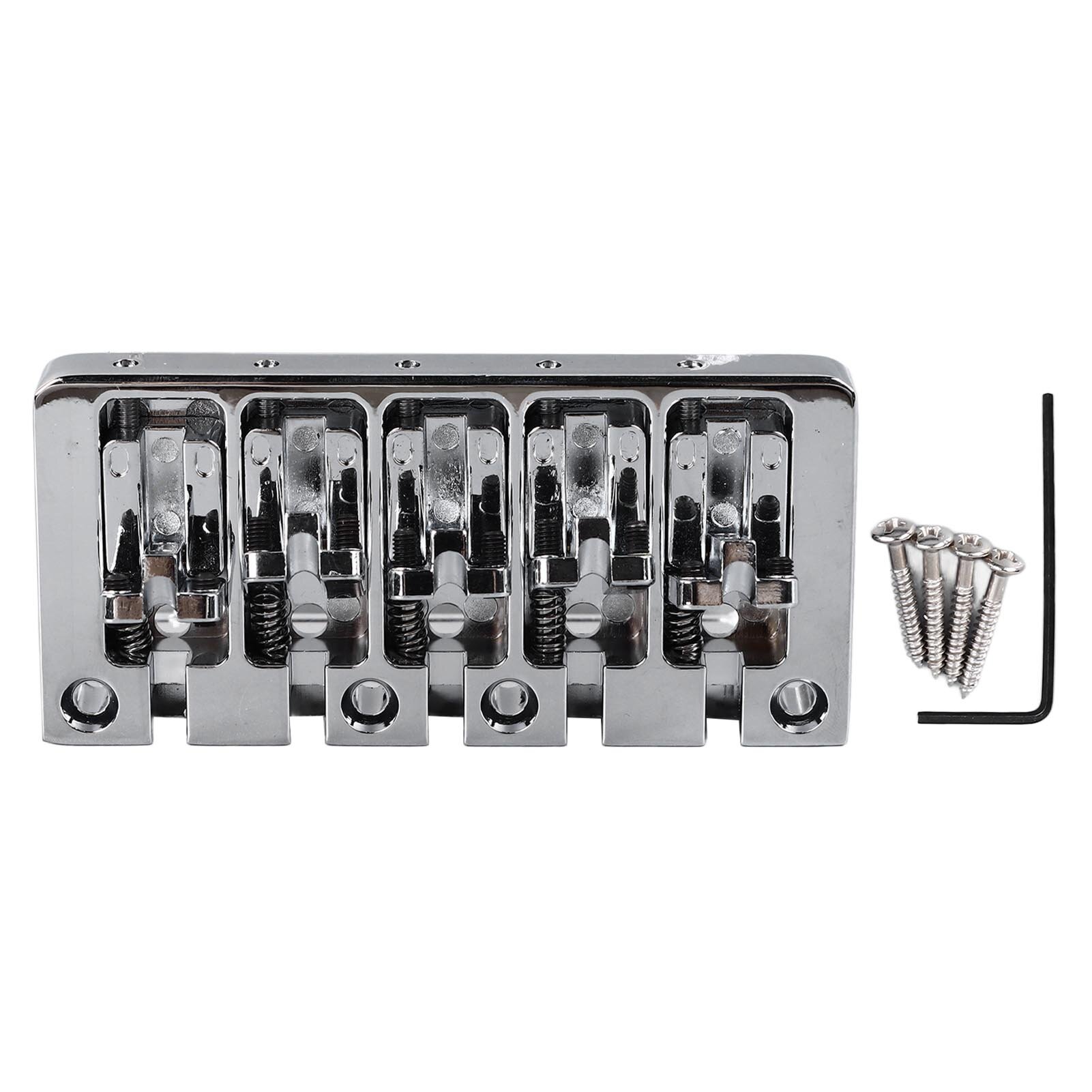 Bass Bridge Flip Top Micro регулируемый 5 -струнный басовый мост замена моста для тренировок серебро серебро