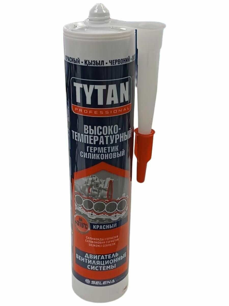 Герметик силиконовый термостойкий Tytan красный высокотемпературный 280мл