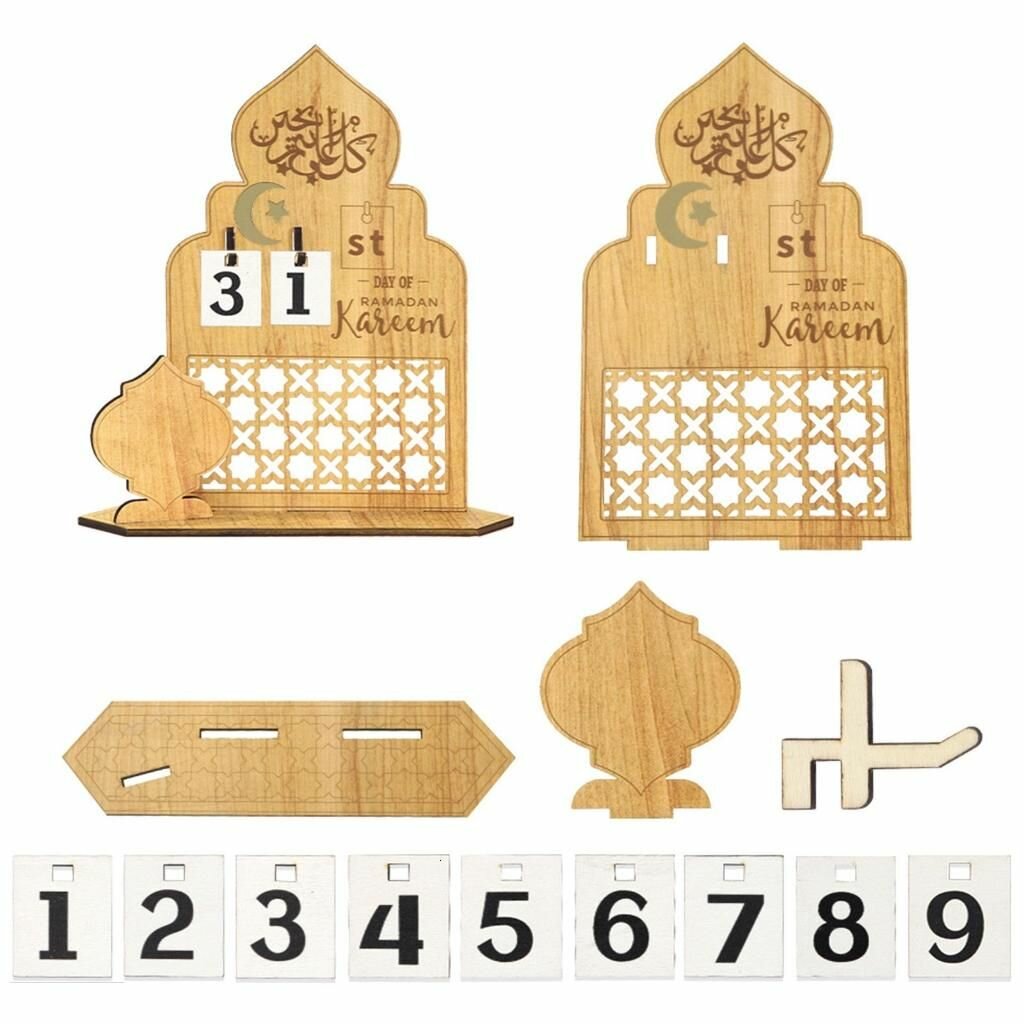 Обратный отсчет деревянный календарь