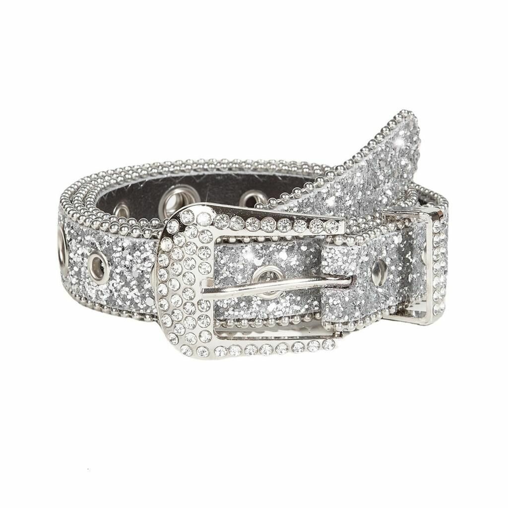 Пояс со стразами ins-серебристый