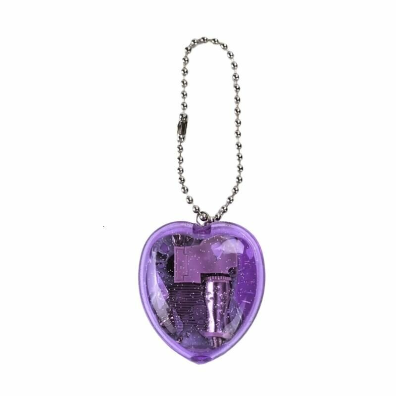 Компактная музыкальная шкатулка в форме сердца, подвесное украшение для сумки, красиво выполненное для юбилеев, дней рождения и других случаев, Темно - фиолетовый цвет1