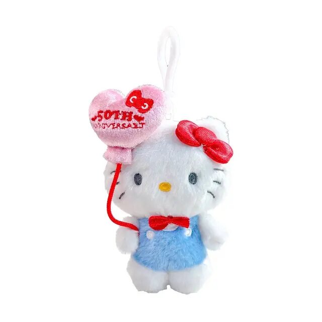 Брелок MINISO "Hello Kitty", плюшевый, 10см, юбилейный дизайн