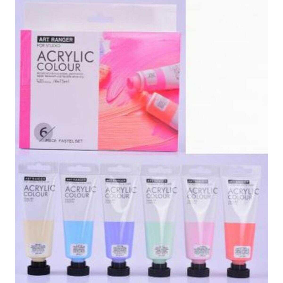 Набор акриловых красок Art Rangers Craft 6 цветов по 75 мл, туба, картон, пастельные цвета