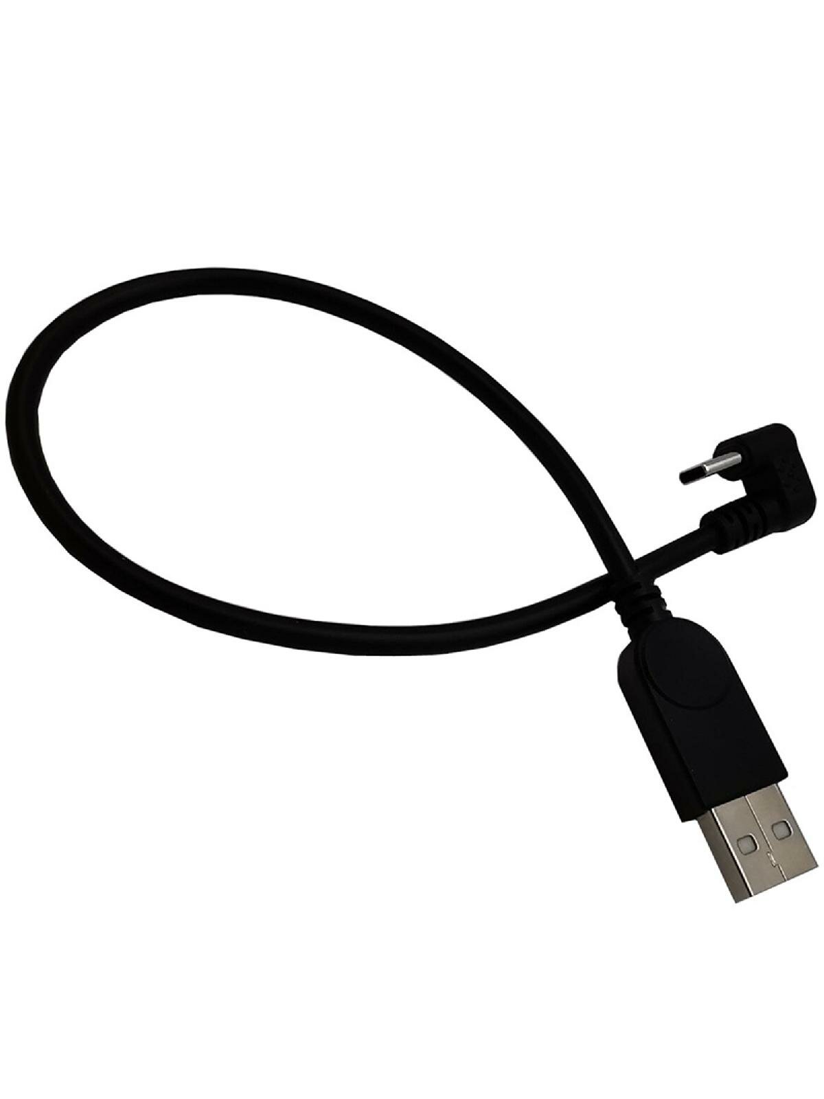 Удлинительный кабель 30 см от USB-разъема к разъему Type C Кабель питания Черный