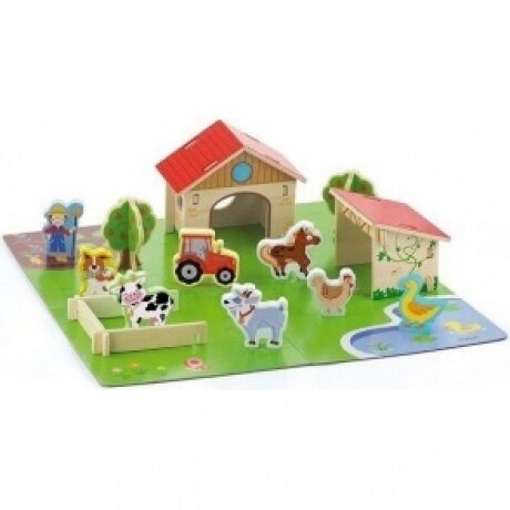 Игровой набор"Ферма 3D"30 деталей в коробке VIGA VG50540