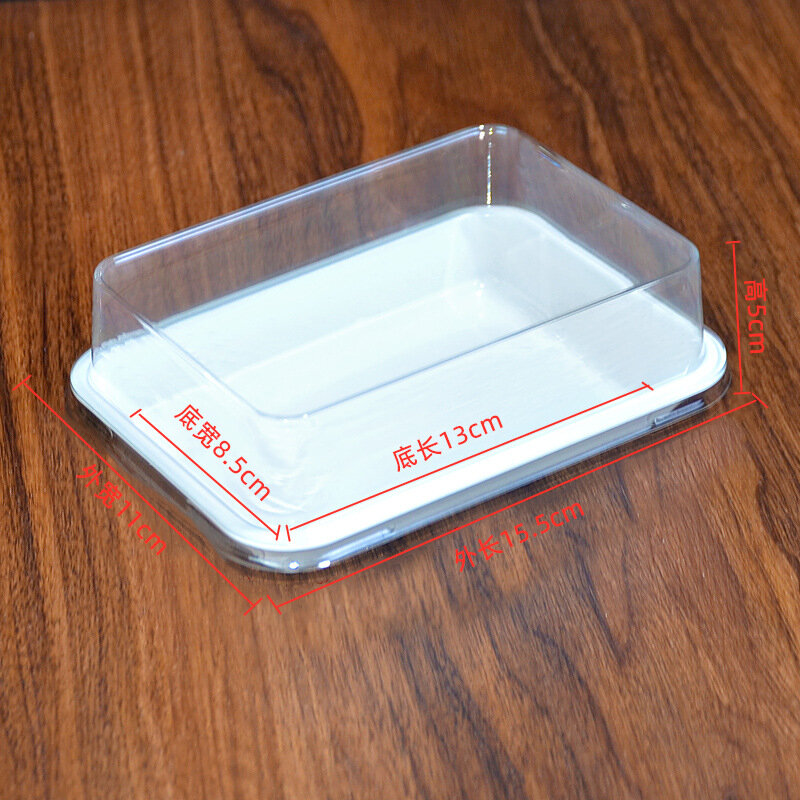 Коробка для упаковки Taro Mud Snow Shell, прямоугольная бумажная пластиковая коробка, коробка для сыра, коробка для рулета, выпечки, прозрачная коробка для выноса