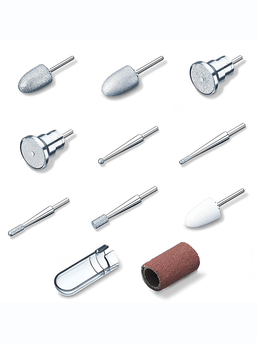 Комплект сменных насадок для маникюрного набора Beurer MP 100, 9 насадок