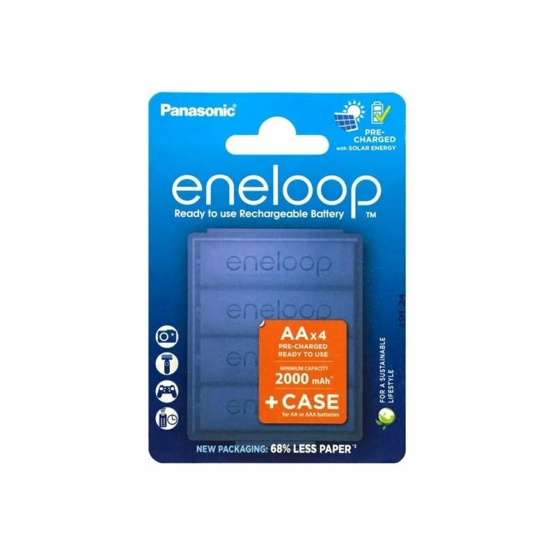 Аккумуляторы Panasonic Eneloop BK-3MCDEC4BE AA 1900 4шт+кейс