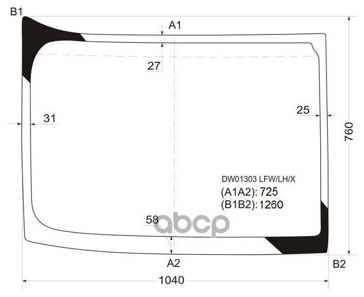 Стекло лобовое (Левое) Freightliner Century Class 97- / Columbia 97- XYG арт. DW01303LFWLHX
