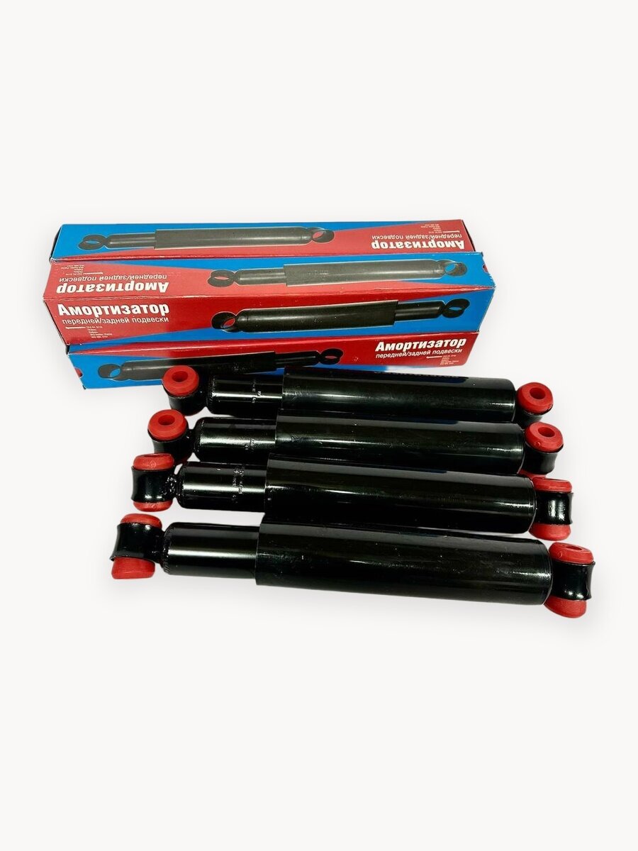 Амортизаторы усиленные на Газель 3302,3321,2217 передней/задний, Соболь/NEXT задние- 4шт + Полиуретановые втулки 16шт
