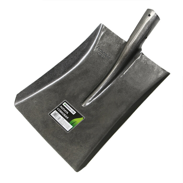 Лопата совковая, тулейка 40 мм, рельсовая сталь, без черенка, Greengo, 10068781