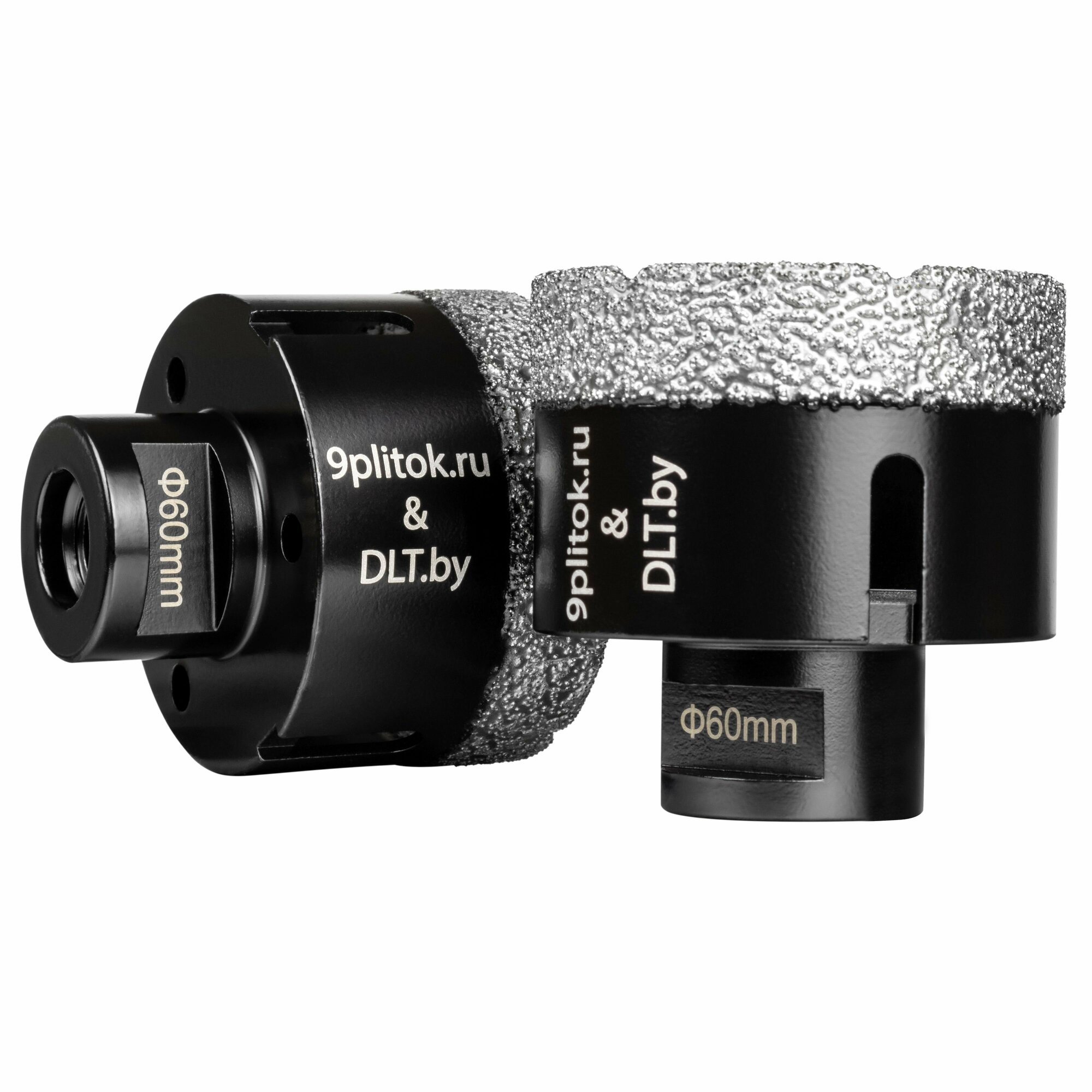 Коронка алмазная DLT&9plitok, премиум класс, вакуумная пайка, 60мм