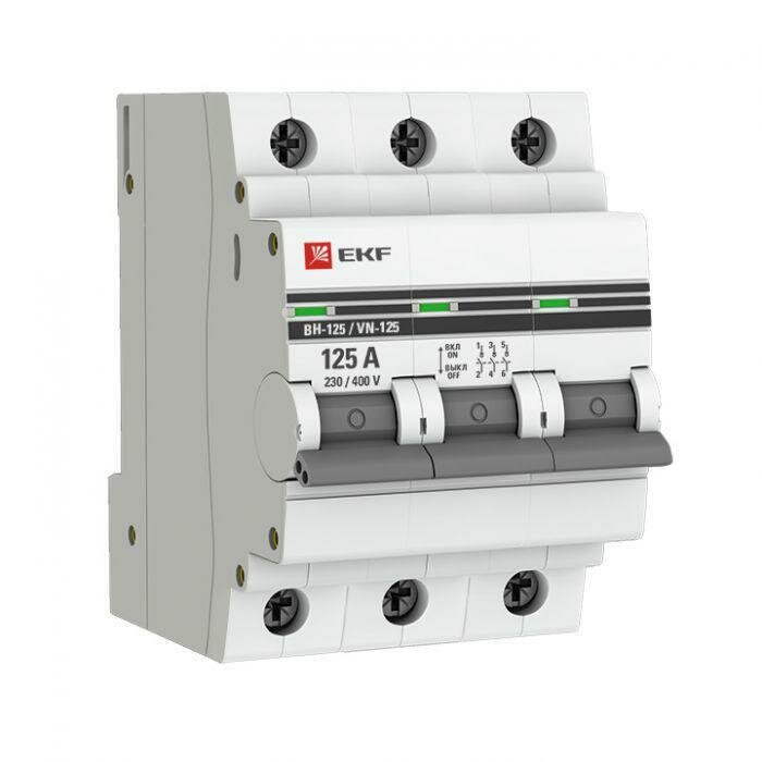 Выключатель нагрузки ВН-125 3P 100А PROxima (SL125-3-100-pro)