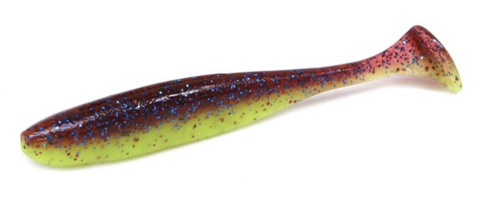 Мягкая приманка Keitech Easy Shiner 4.0" EA# 15 Grape Chart Red FLK