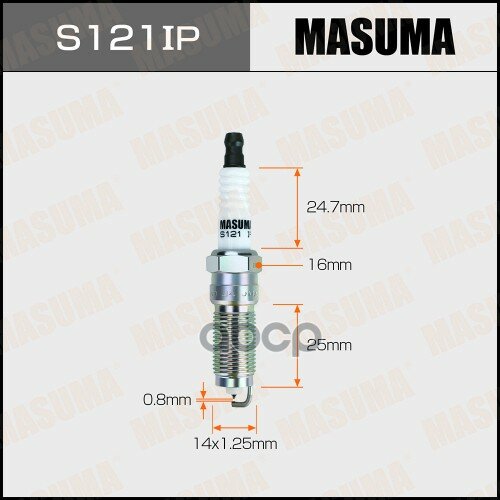 Свеча зажигания IRIDIUM+PLATINUM Masuma арт. S121IP