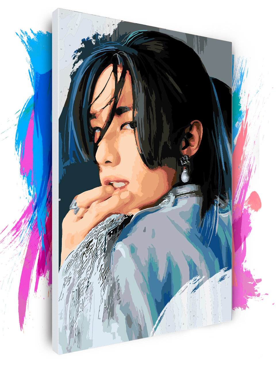 Картина по номерам на холсте Stray Kids Play with fire Хёнджин, 40 х 60 см