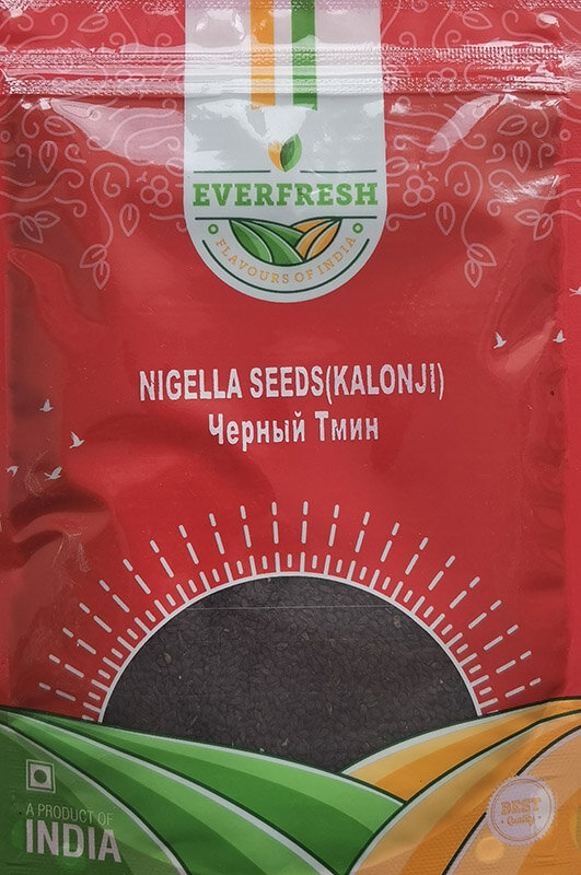 NIGELLA SEEDS Kalonji, Everfresh (чёрный тмин, Эверфреш), 100 г.