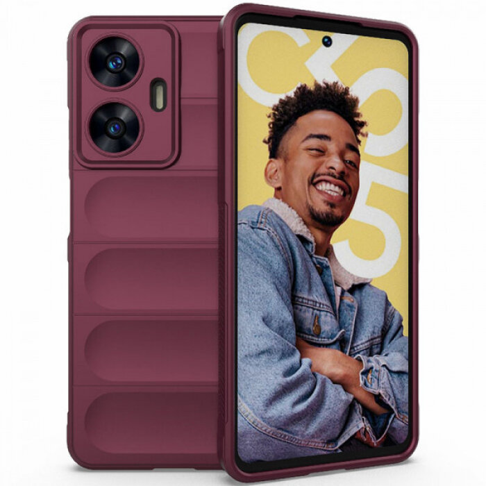 Flex Silicone Противоударный чехол для Realme C55 с защитой камеры и микрофиброй