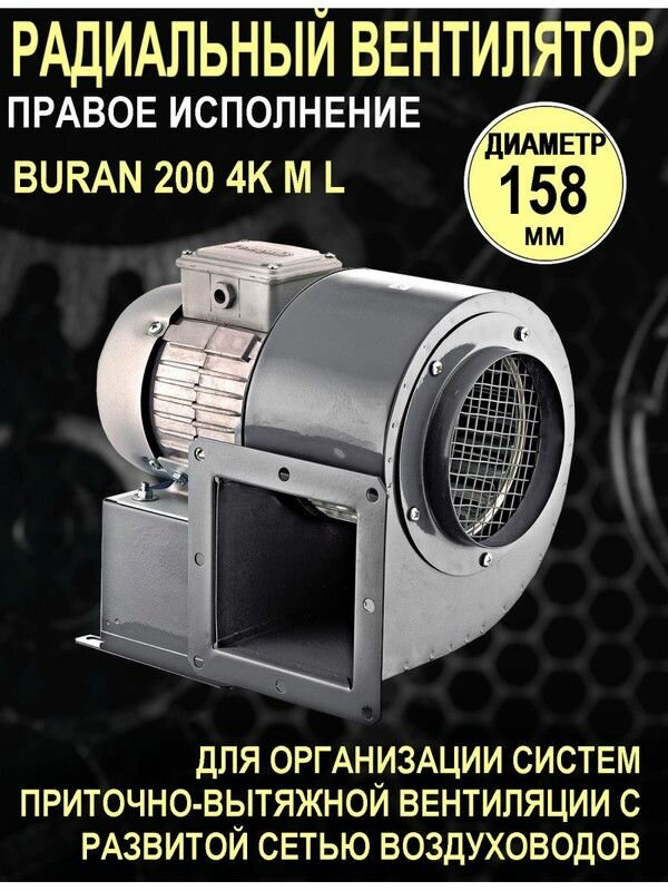 Вентилятор ERA PRO BURAN, приточно-вытяжная вентиляция, радиальный