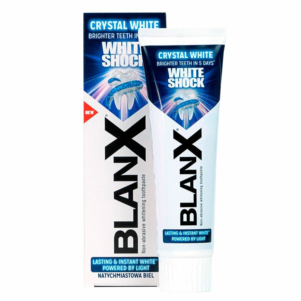 Отбеливающая неабразивная зубная паста Blanx White Shock 75 мл