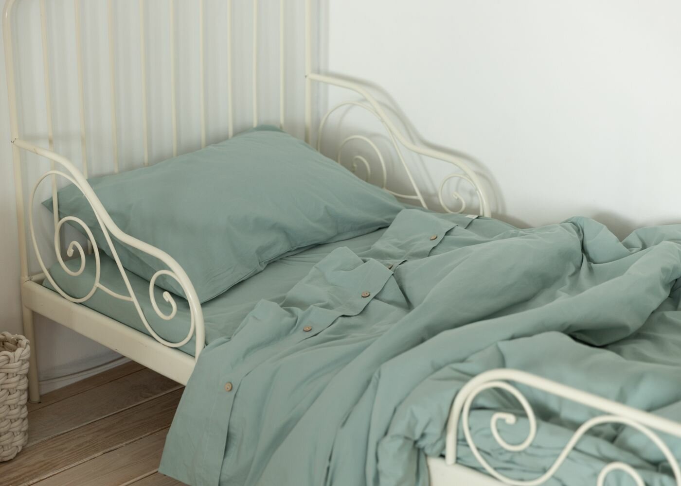 Детский пододеяльник UTRO из перкали, Аквамарин, 90 х 90