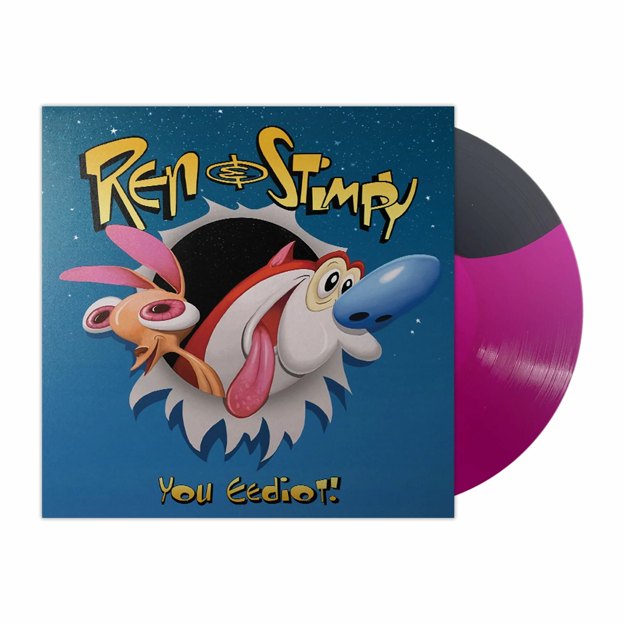 Ren & Stimpy - You Eediot! OST (200шт в мире Space Madness USA Limited Soundtrack) Фиолетово-Черная Виниловая Пластинка, Саундтрек Рен и Стимпи